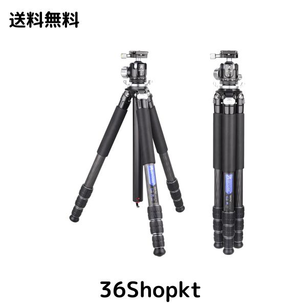 カーボン三脚 ARTCISE 10層カーボンファイバー材質 軽量トラベル三脚 全高1650mm 2024年 デザイン 29mmパイプ径 四段ナットロック式 撮影