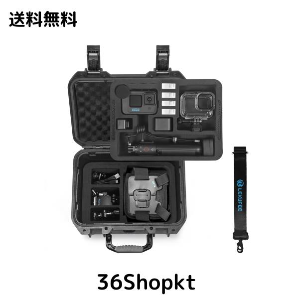 Lekufee Gopro Hero 12 防水ハードケース - Gopro Hero 13,Gopro Hero 12,Hero 11,Hero 10,Hero 9,Hero 8/Gopro Volta/Media Mod/Creator