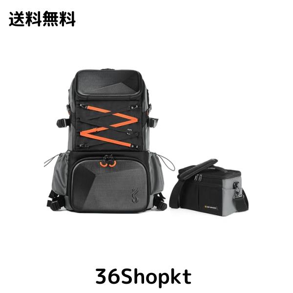 [K＆F Concept] カメラバッグ カメラリュック EVA材質防水耐衝撃 32L 大容量 おしゃれ リュックサック レインカバー付き 15.6インチPC収納