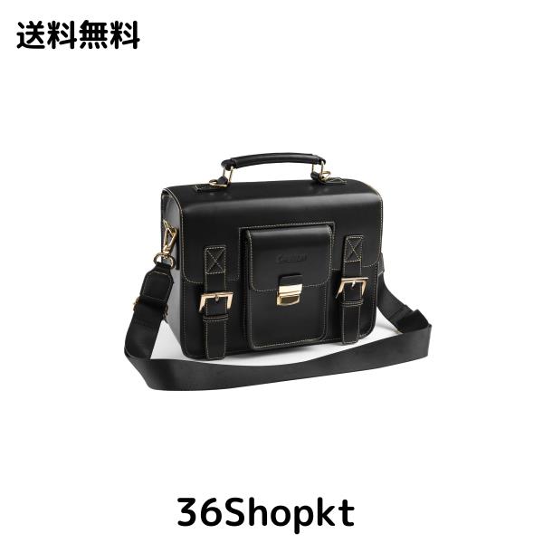 Cwatcun カメラバッグ リュック 英国風 一眼レフ カメラバッ 、旅行撮影バッグキヤノン、ニコン、ソニー、富士デジタル一眼レフ/ミラーレ