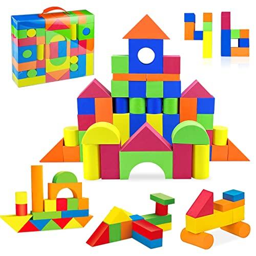 Hymaz 積み木 46点 ソフトブロック 柔らかい EVA素材 ブロック 積み木おもちゃ 子供積み木 軽い DIY カラフル ソフト 男の子 女の子 贈りの通販はau PAY マーケット ...