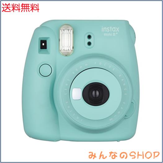 FUJIFILM インスタントカメラ チェキ instax mini8プラス 接写レンズ・純正ハンドストラップ付き ミント INS MINI 8P MINT