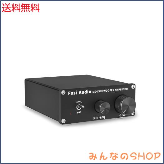 Fosi Audio M04 100Wサブウーファーアンプ ミニ ステレオ モノラルパワーアンプ TPA3116 チップ PBTL ホームオーディオとビデオ用 電源ア