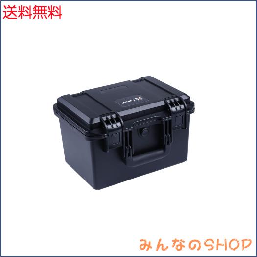 Lykus HC-3020 防水ハードケース 格子状カットスポンジが内蔵 内寸:30x20x20cm ピストル、一眼レフカメラ、レンズなどに適用