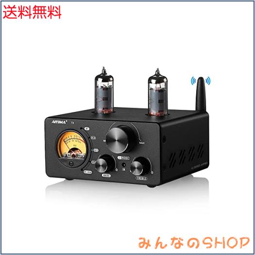 AIYIMA T9 Bluetooth 5.0 100W*2チューブアンプ 2.0チャンネル 真空管 USB DACステレオHiFiホームオーディオデジタルアンプ RCA/COA/Opt/
