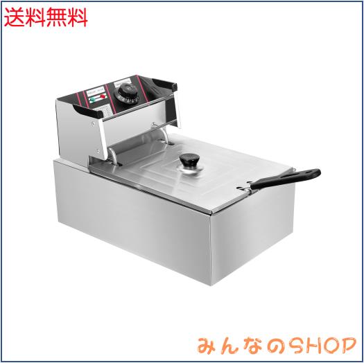 Ozonlife 卓上フライヤー 業務用 家庭用 フライヤー 6Ｌ大容量 ステンレス 電気フライヤー 60-200℃ 揚げ物や天ぷら等に