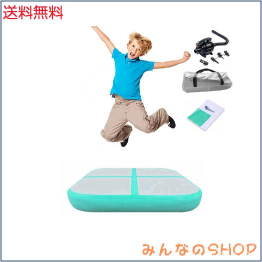 トランポリン クッション 子供 大人用 インフレータブル マット 1m長さ 1ｍ幅 20cm厚 室内 屋外用 静音 防水 運動不足解消 家庭用/トレー