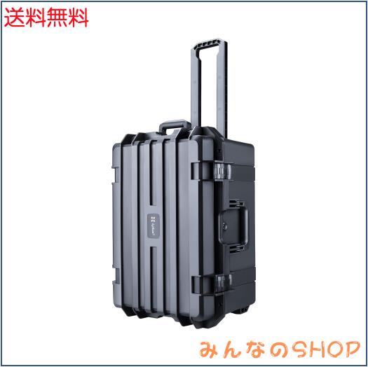 [Lykus] HC-6030 車輪付き防水ハードケース キャリーオンケース キャスター付き 格子状カットスポンジが内蔵 内寸:60x43x27 cm カメラ、