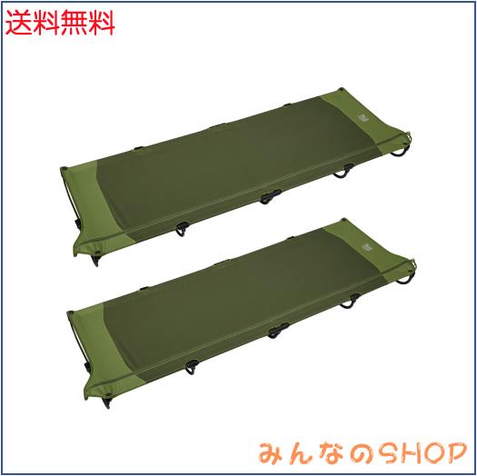 TIMBER RIDGE キャンプベッド 折りたたみ 特許取得一体式 組み立て不要 数秒セットアップ 耐荷重102kg スチール製 L190.5*W66*H15.5cm キ