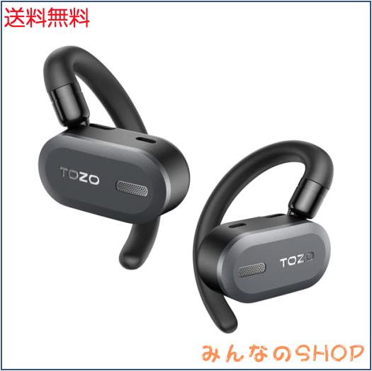 TOZO Open Budsワイヤレスイヤホン【2024新登場 耳掛け式イヤホン】Bluetooth 5.3 イヤホン 開放型イヤホン 究極のフィット感 耳を塞がな