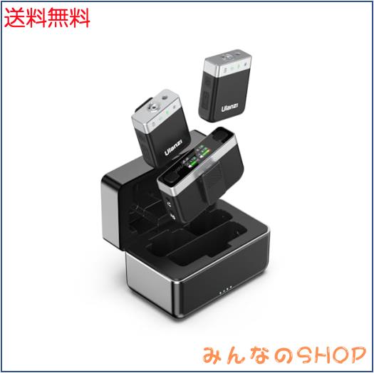Ulanzi U-Mic ワイヤレスマイク ピンマイク ラベリアマイク 100M伝送距離 2.4GHz 20時間バッテリー駆動 三つの音声入力モード ノイズキャ