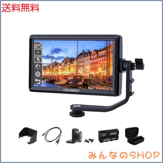FEELWORLD S55 V2 5.5インチ フィールドモニター [ 4K HDMI ] カスタム 3D LUT 【F550Cバッテリー＋収納ケース付き】 1920 x 1152 FHD IP