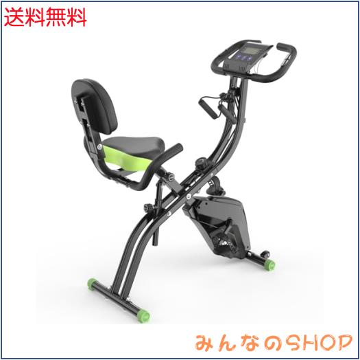 CYFIE フィットネスバイク 折りたたみ 心拍数計測 静音 10段階負荷調節 エアロバイク 家庭用 トレーニング バイク 室内 自転車 エクササ