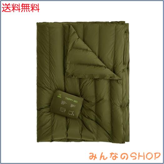 ATEPA ダウン ブランケット 超軽量 ダウンケット大判 175×135cm ひざ掛け 掛け布団 ダウン パフィー キャンピング ブランケット 柔らか