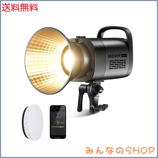 NEEWER CB60B LEDビデオライト 70W COB定常光ライト 撮影用ライト 二色温度調節(2700K-6500K) 高輝度34000lux/m 2.4G＆APP制御/ディフュー