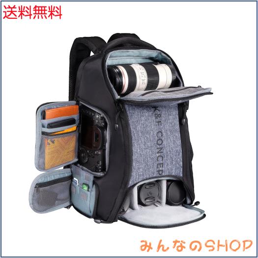 K＆F Concept カメラバック カメラリュック リュックサック バックパック 大容量 2気室 おしゃれ nikon canon Sigma Tamron sonyなどカメ