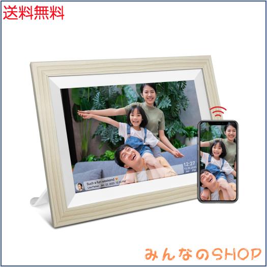 32GBのWiFiデジタルフォトフレーム、10.1インチのスマートデジタルフォトフレーム、IPSタッチスクリーンHDディスプレイ、無料アプリを介