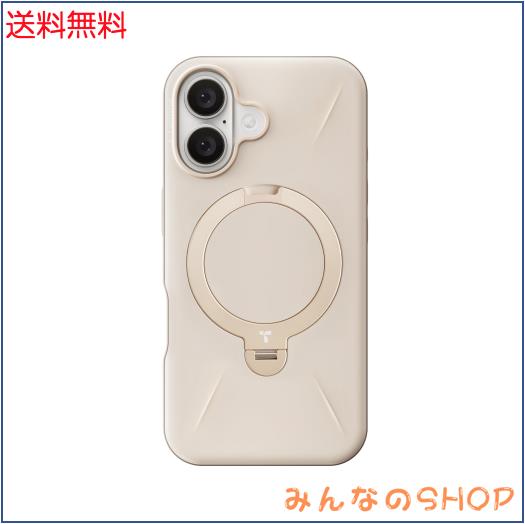 【新型ゼンマイ式 ・高級なデザイン】TORRAS iPhone 16 用 ケース ゼンマイ式スタンド カメラコントロール対応 マグネット搭載 縦横両対