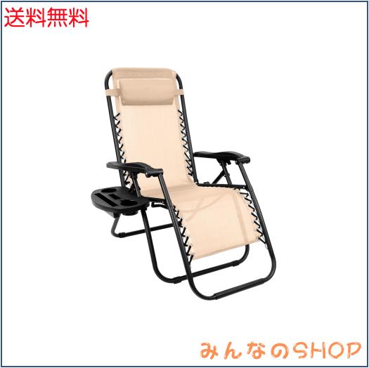 CampWild アウトドアチェア リクライニングチェア 折りたたみ アウトドアチェア オットマン付き 無段階 角度調節 軽量 耐荷重124kg 組立