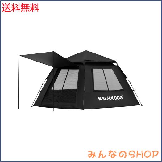 BLACKDOG テント ワンタッチ 3〜4人用 閑居2.1 BU素材 アウトドアキャンプ 設営簡単 uvカット 自立式 2重層 耐水圧3000mm UVカット 設営