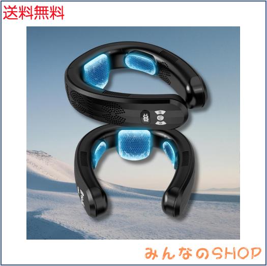 【10000mAhモデル＆ネッククーラー】aanotoee 首掛け扇風機 ネックファン 携帯扇風機 ネックファン 冷却プレート半導体冷却 冷房エアコン