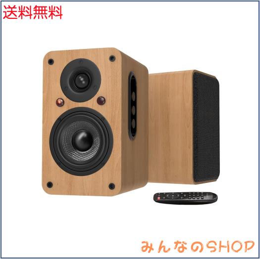 2台1組 100W 2ウェイブックシェルフスピーカー Bluetooth/USB入力/AUX入力/HDMI入力/光入力/同軸入力 4インチウーファー/1.5インチツイー