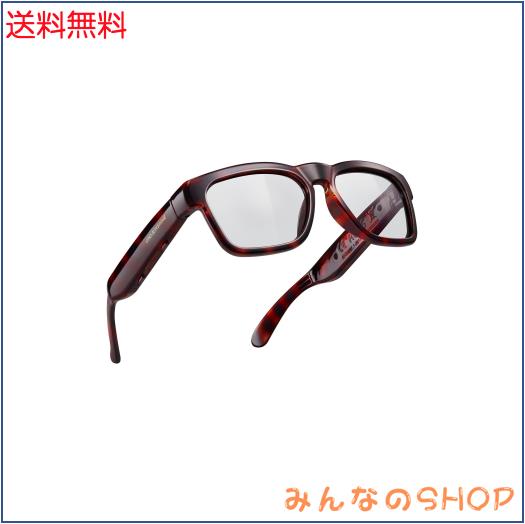 OhOサンシャインAI翻訳スマートグラス、bluetoothスピーカー付き、明るい黒の鏡枠とフォトクロミックレンズ付きで、屋外と屋内に適してい