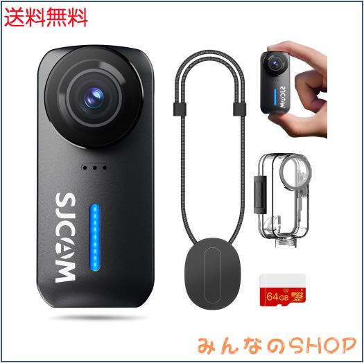 SJCAM C110PLUS 小型アクションカメラ ウェアラブルカメラ 4K30fps wifi搭載 170°FOV 手ぶれ補正 ミニ軽量 縦画面録画 ボディカメラ 8倍