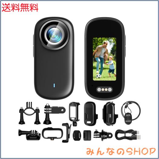 アクションカメラ 4K ウェアラブルカメラ 64G SDカード付属 120°広角 小型ビデオカメラ ボディカメラ 親指サイズ IP65防水 循環録画 wif