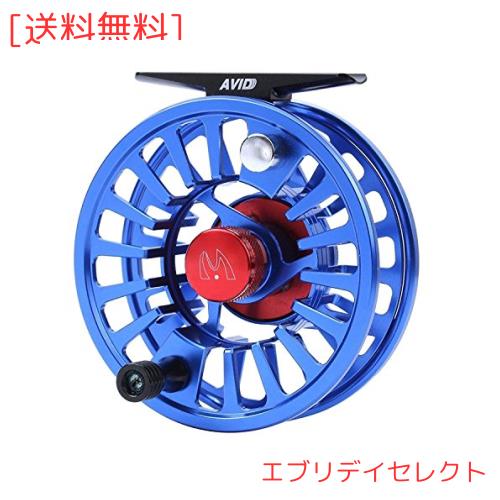 M MAXIMUMCATCH MaxcatchフライリールMidアーバ CNC加工アルミ製左右手交換可能サイズ(3/4 5/6 7/8wt) (ブルー, 3/4 wt)