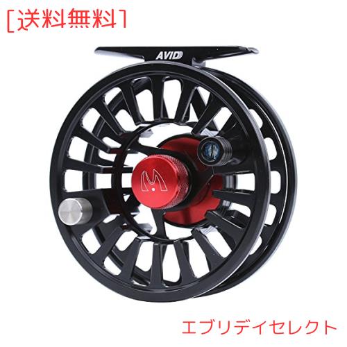 M MAXIMUMCATCH MaxcatchフライリールMidアーバ CNC加工アルミ製左右手交換可能サイズ(3/4 5/6 7/8wt) (ブラック, 1/3 wt)