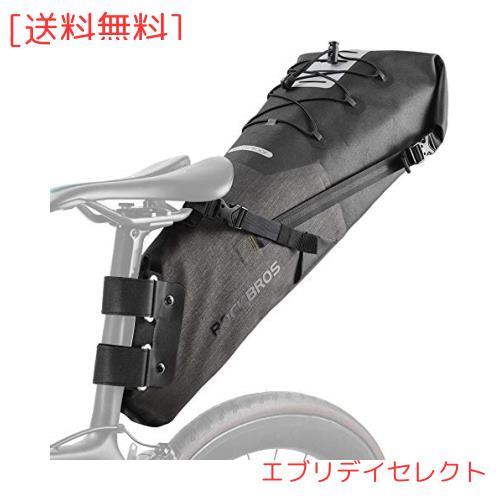 ROCKBROS(ロックブロス) サドルバッグ 大容量 シートバッグ ロードバイク 防水 TPU加工 大型 10l 収納力 反射テープ サイクリング(ブラウ