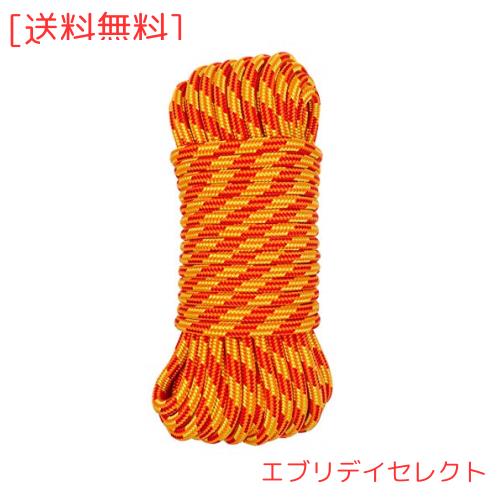 GM CLIMBING 30kN 11.5mm ダブルブレード 二重編み構造 リギングロープ ポリエステルシースとナイロンコア編み 30M カットサイズ オレン