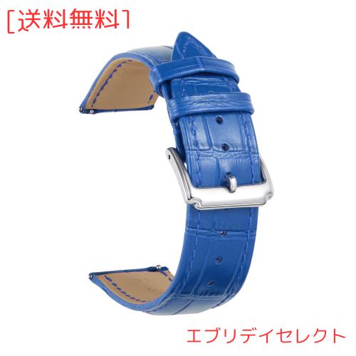 [BINLUN] レザー時計バンドクイックリリース 革腕時計ベルトメンズ レディース交換用 スマートウォッチベルトワニ革模様 (24MM ...