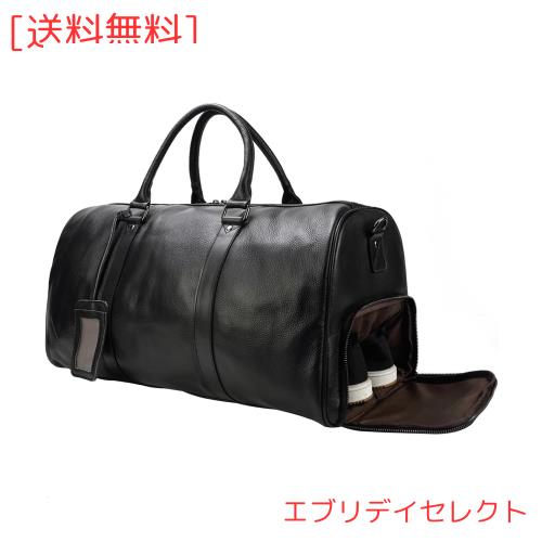 ボストンバッグ 本革 メンズ 大容量 2WAY レザー トラベルバッグ 機内持ち込み 靴入れ付き ゴルフバッグ 底鋲付き 旅行バッグ 牛革 手提