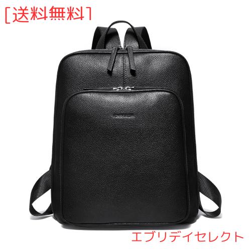 [Enmain] 黒 リュックレディース 本革レザー ビジネス バックパック 3way 女性用 ショルダー 軽量 大容量 防水 大人 通勤 通学 旅行 ALB0