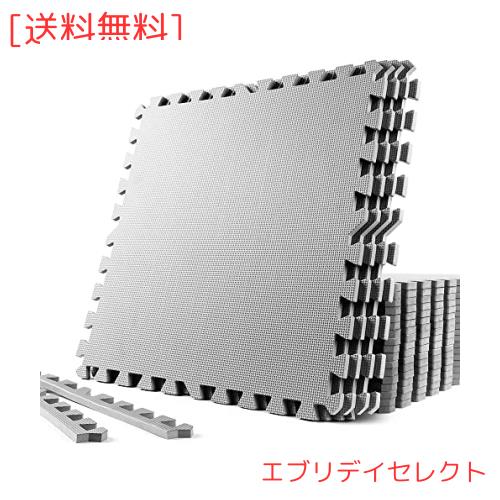 SOLPEX トレーニング ジョイントマット エクササイズマット 防音 衝撃吸収マット ホームジム 大判 ジムマット 60cm×60cm×1.2cm 6/24枚