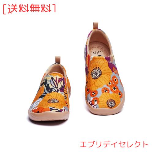 [UIN]花アートシューズ ローファー スリッポン レディース 子供 メンズデッキシューズ 落書きシューズ ウォーキングシューズ 旅靴