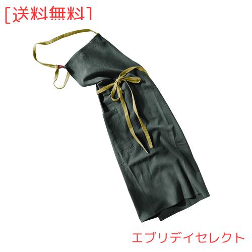 [anyasun] エプロン 首掛け リネン カフェ風 シンプル おしゃれ ナチュラル 北欧 無地 おしりが隠れる ポケット付き 男女兼用の ...