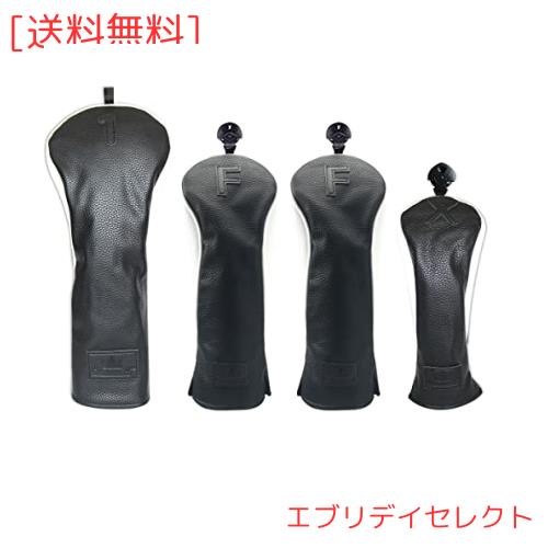CRAFTSMAN（クラフトマン）ゴルフウッドカバー ヘッドカバー 4個セット（1ffx） ゴルフティー12個 ドライバー用・フェアウェイウッド用・