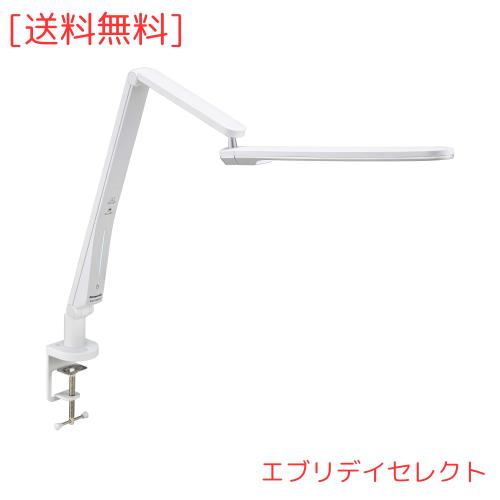 パナソニック LEDデスクライト クランプ型 パソコンくっきり光搭載 非接触タッチレススイッチ スマホ充電USBポート付 6ヶ所可動 器具光束