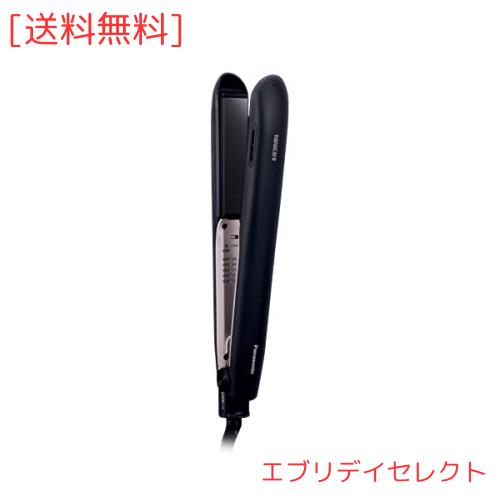 パナソニック ヘアーアイロン ストレート用 ナノケア スムースグロスコーティング 海外対応 黒 EH-HS9J-K