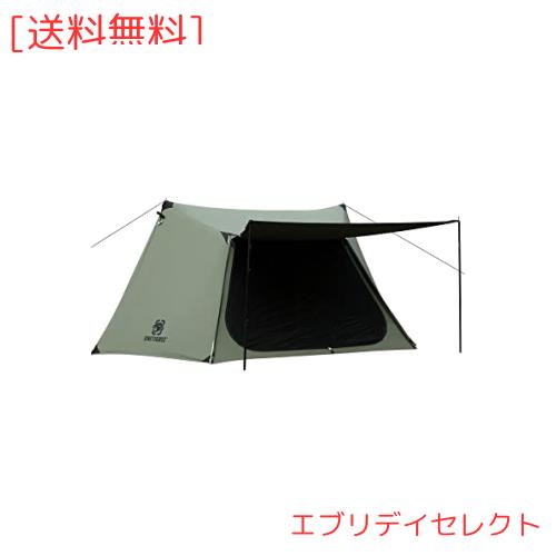 OneTigris SOLO STEAD テント TCテント パップテント 軍幕 ポリコットン素材 通気 設営簡単 耐 久 ソロテントポール付き グランドシ