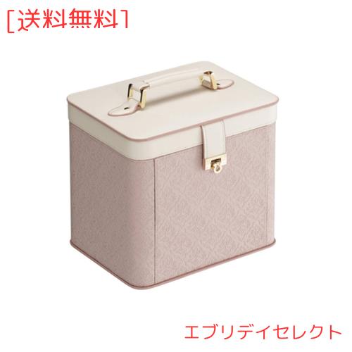 メイクボックス 鏡付き 大容量 持ち運び コスメボックス かわいい コンパクト バニティポーチ おしゃれ コスメ収納 メイクポーチ アラベ