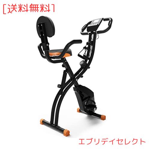 CYFIE フィットネスバイク 折りたたみ 静音 家庭用 心拍数計測 10段階負荷調節 サイクリングマシン 室内自転車トレーニング ルームバイク