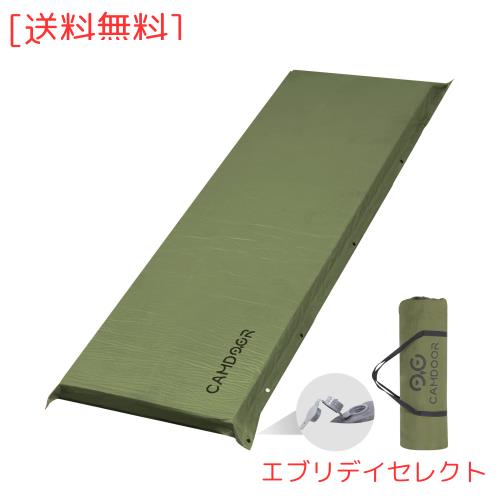 CAMDOOR キャンプ マット エアーマット 厚手 10cm【30秒自動膨張・より広い】インフレーターマット 車中泊 キャンパー 無限連結可能 キャ