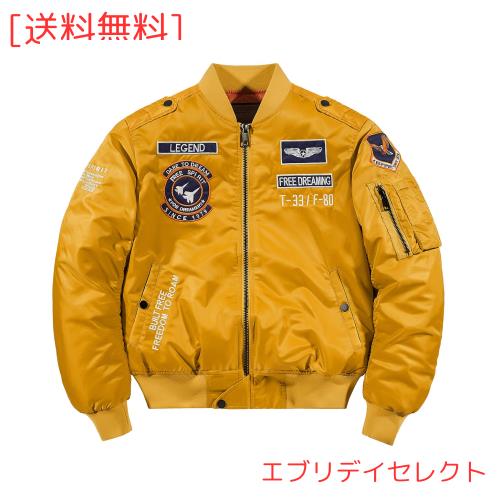 ＳｅｍｉＡｕｇｕｓｔ（セミオーガスト） ジャケット メンズ MA-1 フライトジャケット 中綿 ジャンパー 刺繍 ワッペン ミリタリージャケ