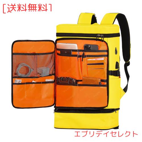 [AISFA] リュック メンズ 大容量 スポーツリュック 旅行 リュックサックビジネスリュック スクエア型 バックパック 防水17インチPC 2層式