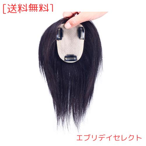 HIYE 部分ウィッグ 人毛100％ リアル 人工皮膚 自然 軽量 増毛 ウィッグ つむじ付き トップカバー 白髪 薄毛隠し 女性 ヘアピース 円形脱