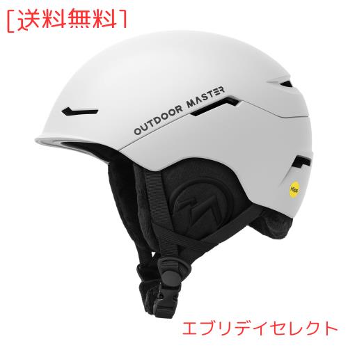 OUTDOORMASTER スキー ヘルメット MIPS スノーボード ヘルメット バイザー付き スノーヘルメット 通気スイッチ 全方位調整アジャスター